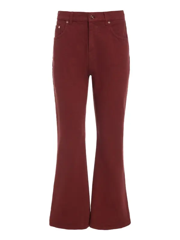 Gabriela Hearst Ezra Bootcut Cropped Jean - Burnt Sienna