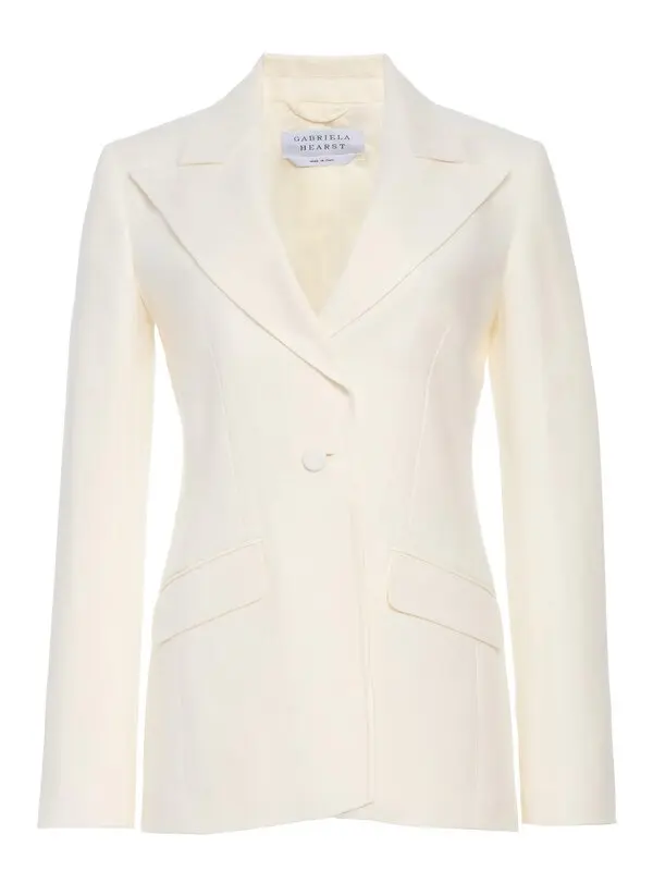 Gabriela Hearst Leiva Linen Twill Blazer - Ivory