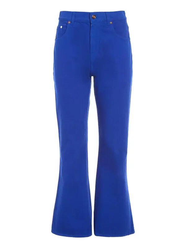 Gabriela Hearst Ezra Bootcut Cropped Jean - Cobalt
