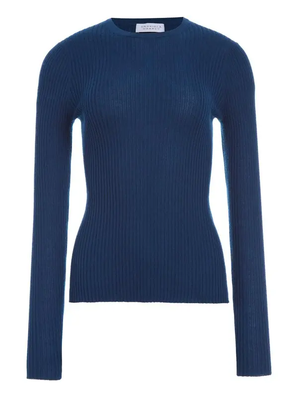 Gabriela Hearst Browning Knit Sweater - Washed Denim