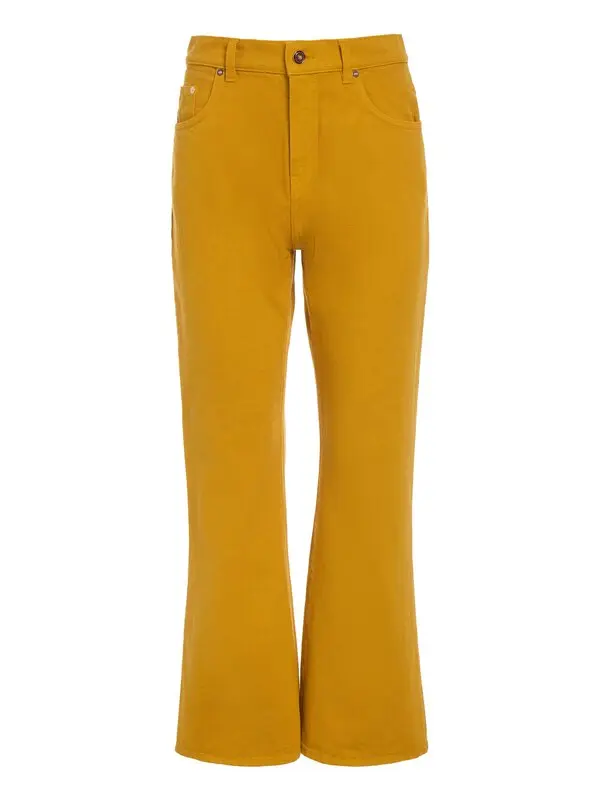 Gabriela Hearst Ezra Bootcut Cropped Jean - Golden Birch