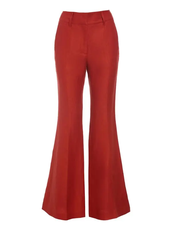 Gabriela Hearst Rhein Flare Pant - Antelope Orange