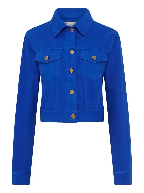 Gabriela Hearst Bronte Recycled Cotton Denim Jacket - Cobalt