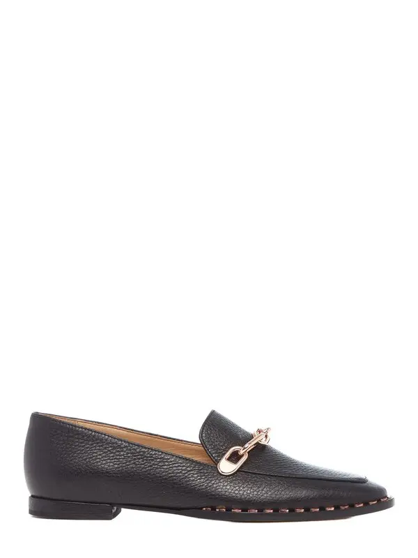 Gabriela Hearst Larisa Textured Leather Loafer - Black