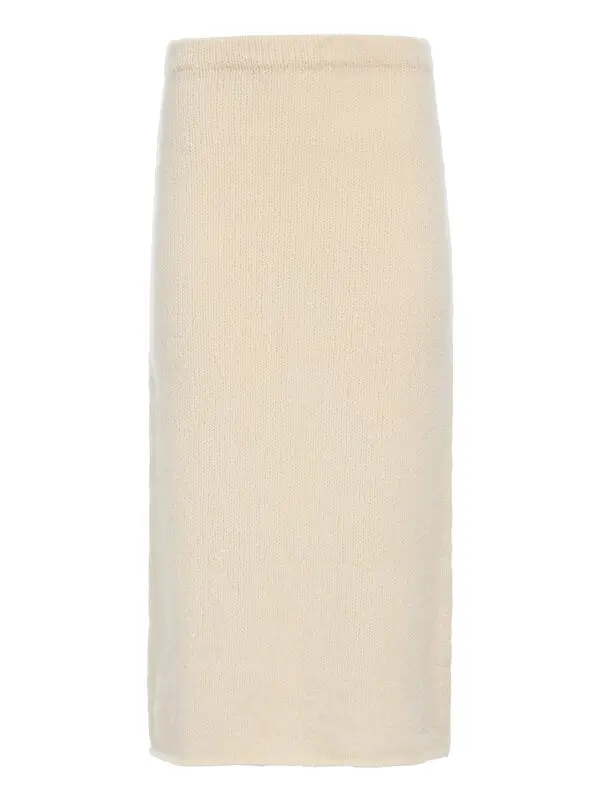 Gabriela Hearst Dorcas Cashmere Knit Midi Skirt - Ivory