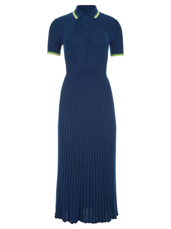 Gabriela Hearst Eyot Knit Maxi Dress - Washed Denim