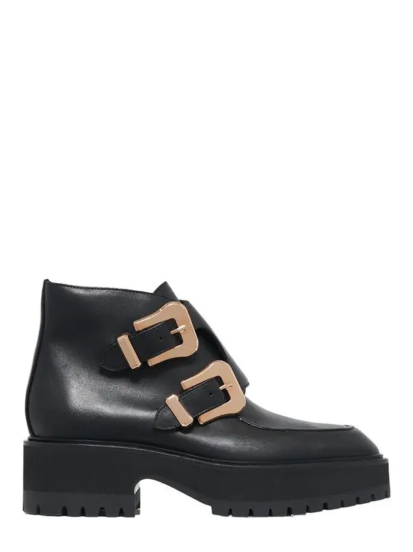 Gabriela Hearst Apollo Platform Ankle Boot - Black