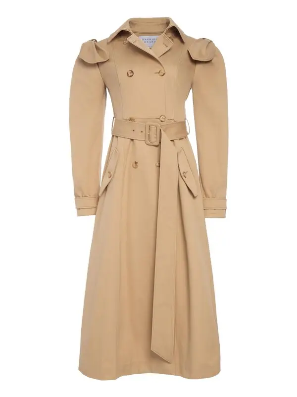 Gabriela Hearst Benedict Trench Coat In Sea Island Cotton Twill - Camel