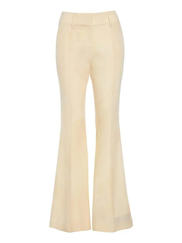 Gabriela Hearst Rhein Flare Virgin Wool Pant - Ivory