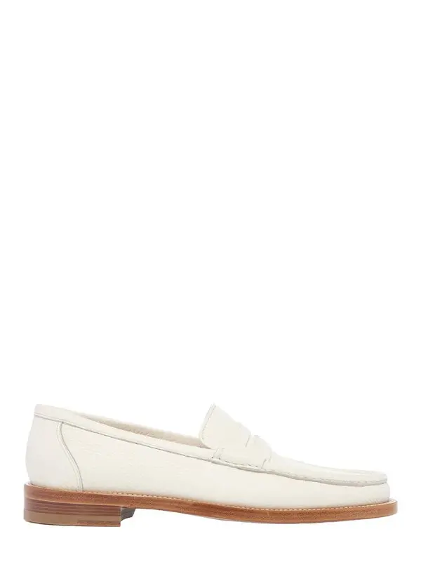 Gabriela Hearst Pierre Loafer In Textured Leather - Ivory