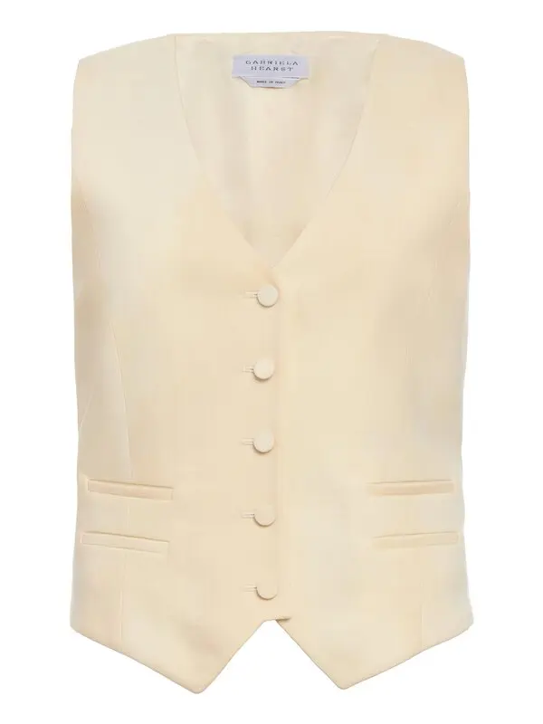 Gabriela Hearst Coleridge Virgin Wool Vest - Ivory