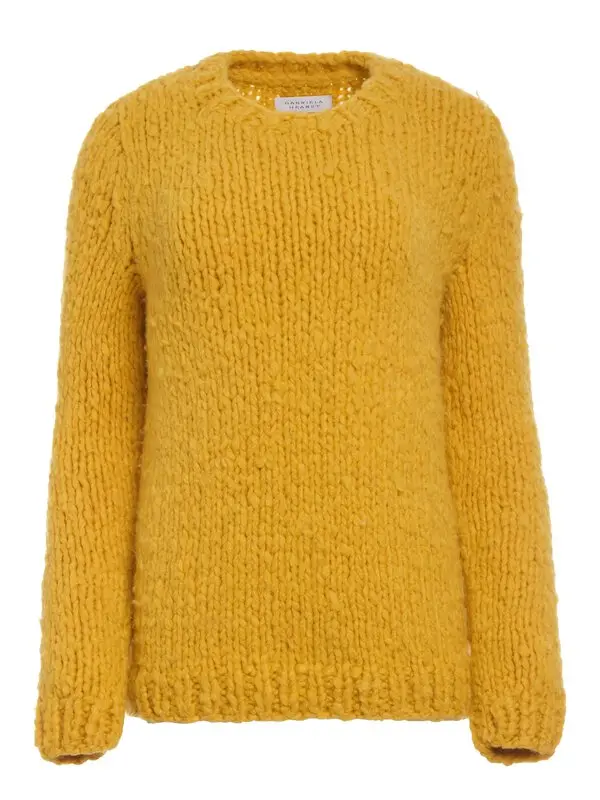 Gabriela Hearst Lawrence Knit Sweater In Cashmere - Golden Birch