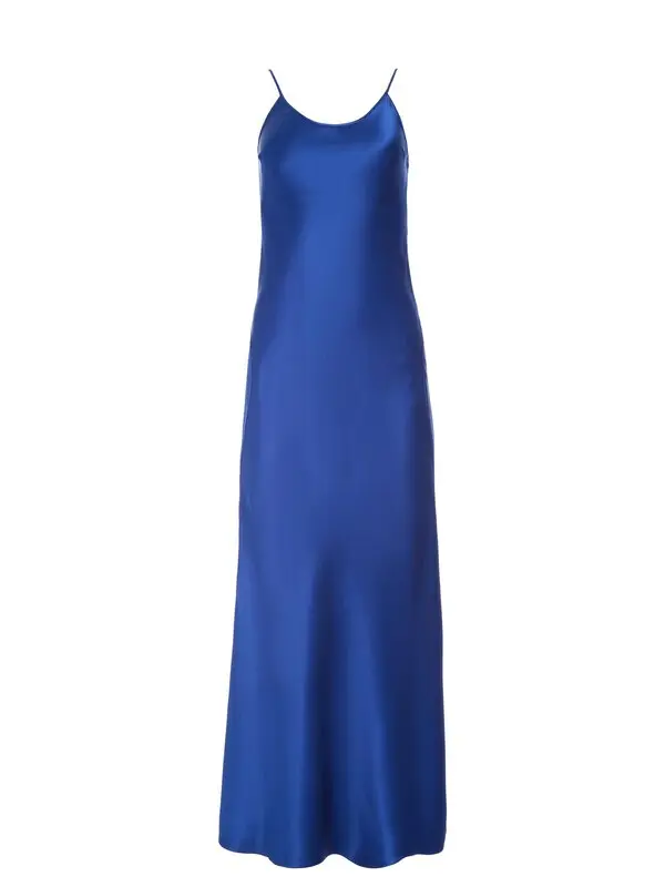 Gabriela Hearst Jesaba Maxi Slip Dress - Cobalt