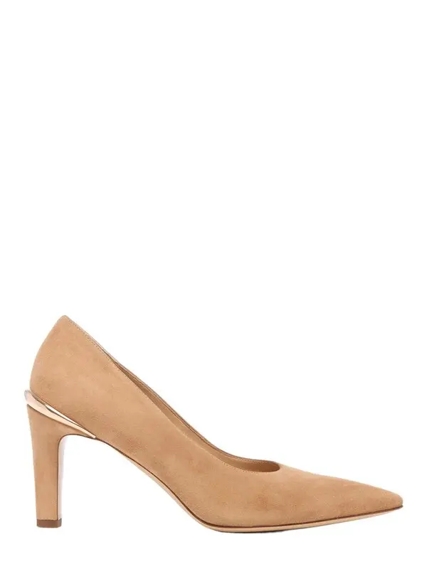 Gabriela Hearst Edwina Suede Stiletto Heel Pumps - Nude