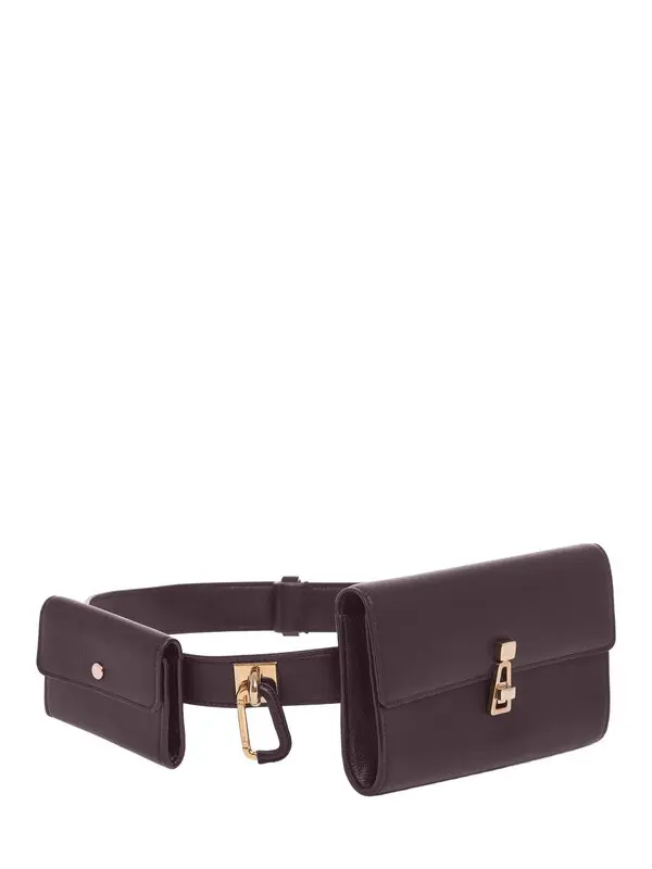 Gabriela Hearst Nappa Leather Tool Belt - Bordeaux