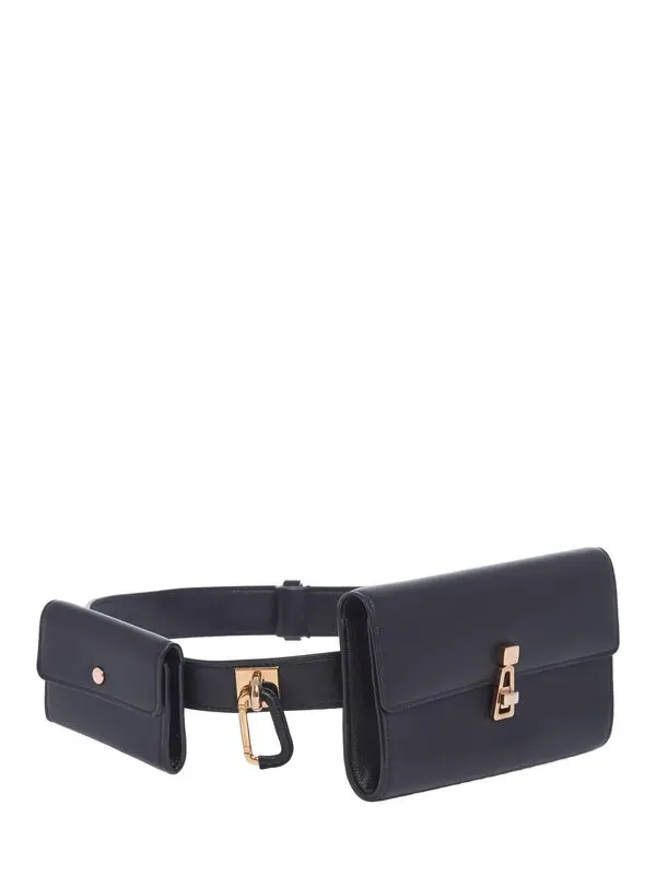 Gabriela Hearst Nappa Leather Tool Belt - Navy