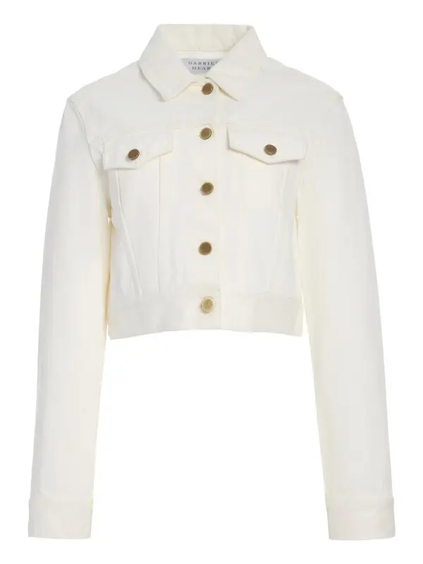 Gabriela Hearst Bronte Recycled Cotton Denim Jacket - White
