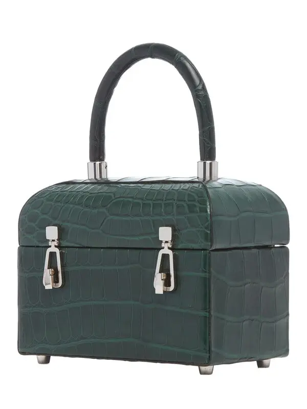 Gabriela Hearst Patsy Bag In Crocodile Leather - Green