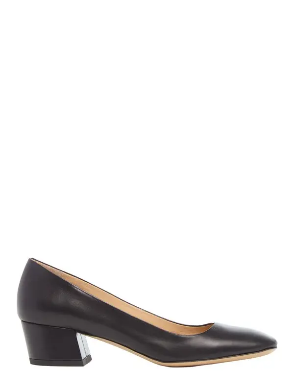 Gabriela Hearst Agathe Leather Low Heel Pumps - Black