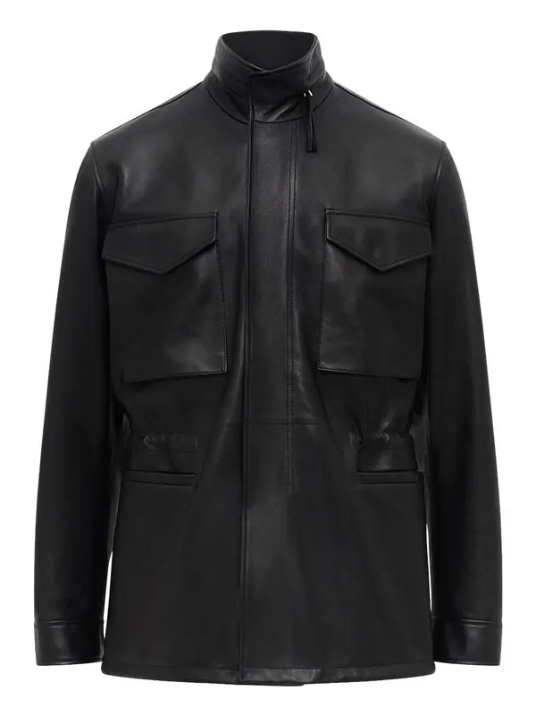 Gabriela Hearst Darwin M64 Nappa Leather Jacket - Black