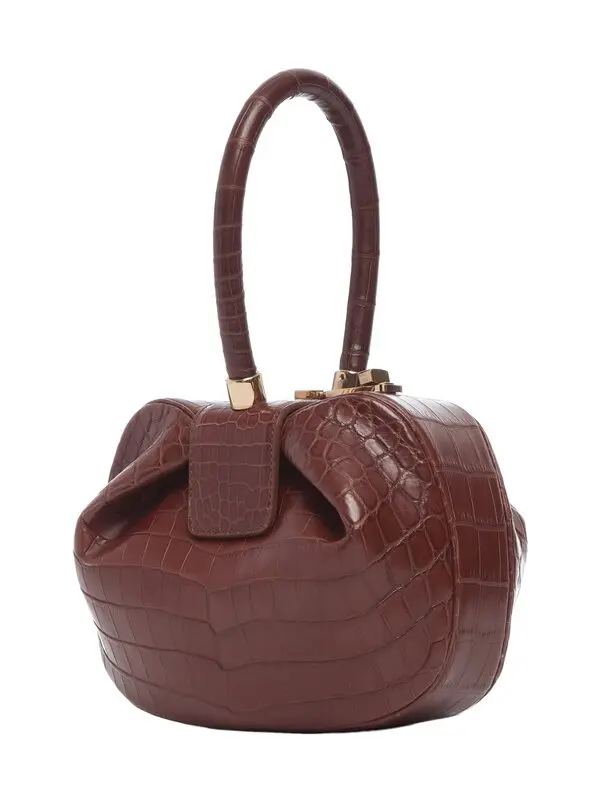 Gabriela Hearst Nina Bag In Crocodile Leather - Cognac