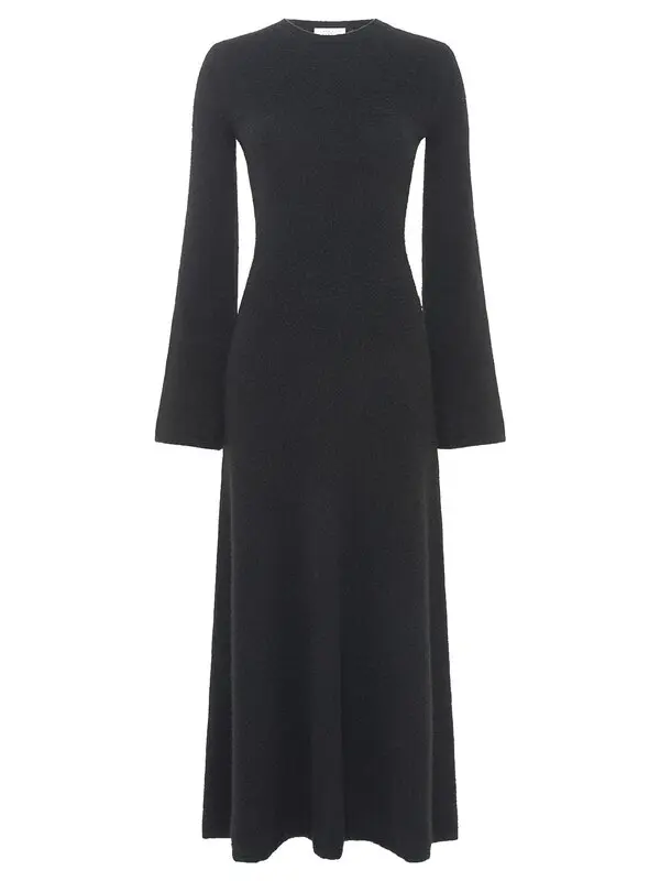Gabriela Hearst Uriel Knit Maxi Dress In Brushed Cashmere - Black