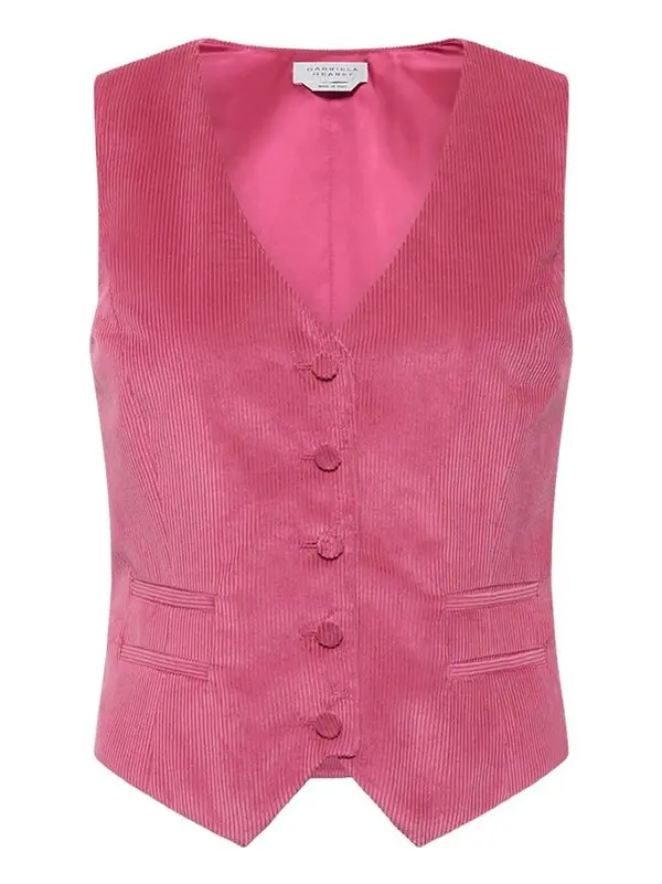 Gabriela Hearst Coleridge Vest - Fuchsia