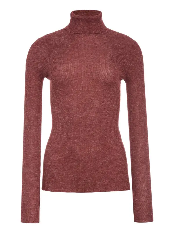 Gabriela Hearst Aldona Knit Turtleneck - Burnt Sienna