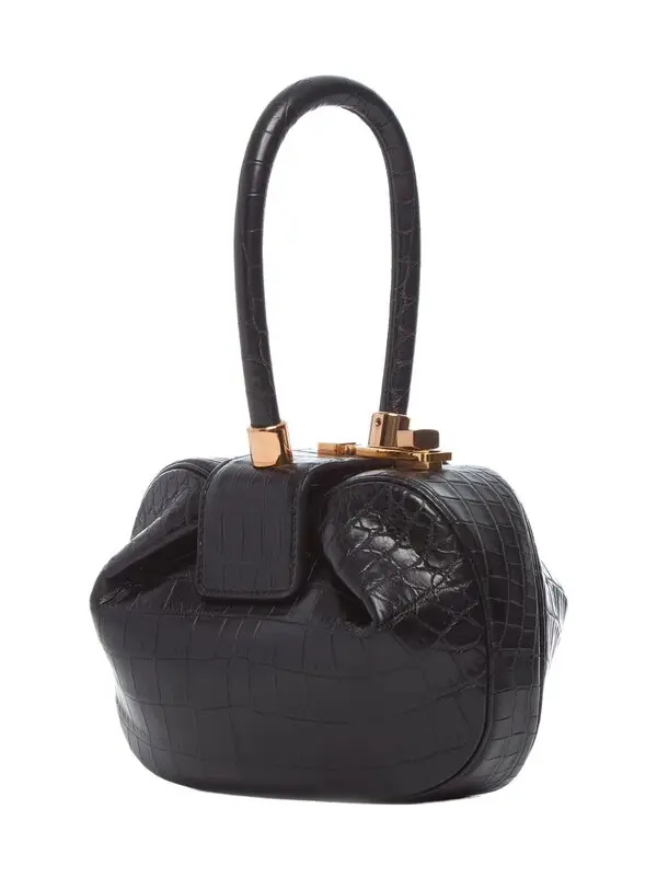 Gabriela Hearst Demi Bag In Crocodile Leather - Black