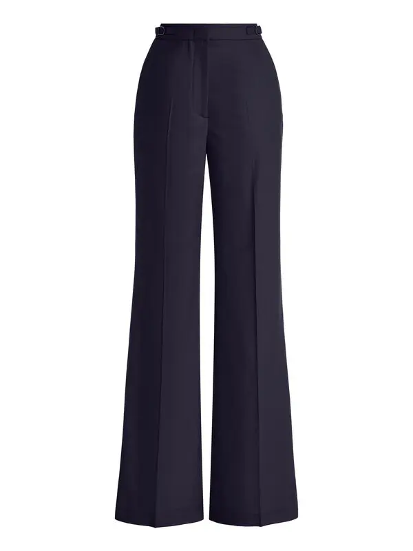 Gabriela Hearst Vesta Flare Pant In Sportswear Wool - Dark Navy
