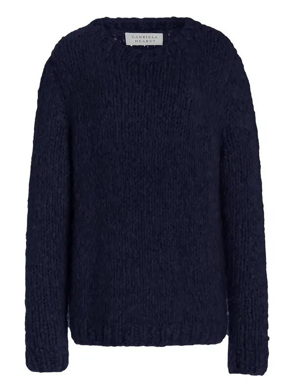 Gabriela Hearst Lawrence Cashmere Knit Sweater - Dark Navy