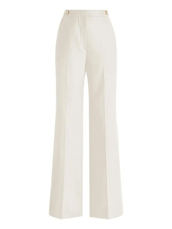 Gabriela Hearst Vesta Flare Pant In Sportswear Wool - Ivory