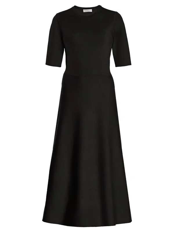 Gabriela Hearst Seymore Knit Midi Dress - Black