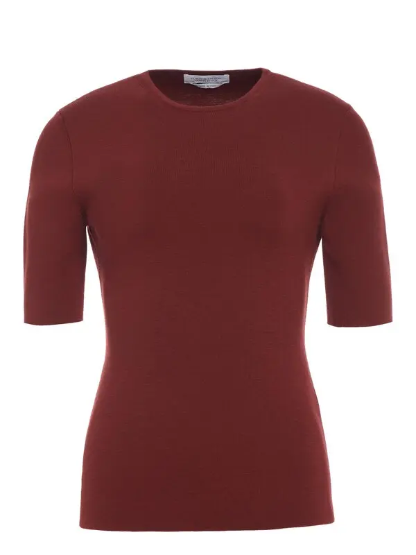 Gabriela Hearst Andrius Knit Top - Burnt Sienna