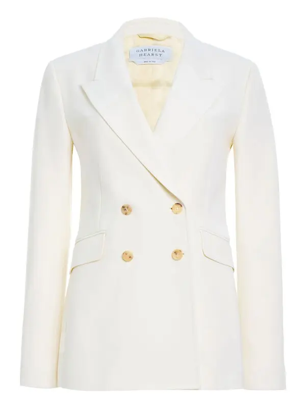 Gabriela Hearst Angela Blazer In Sportswear Wool - Ivory