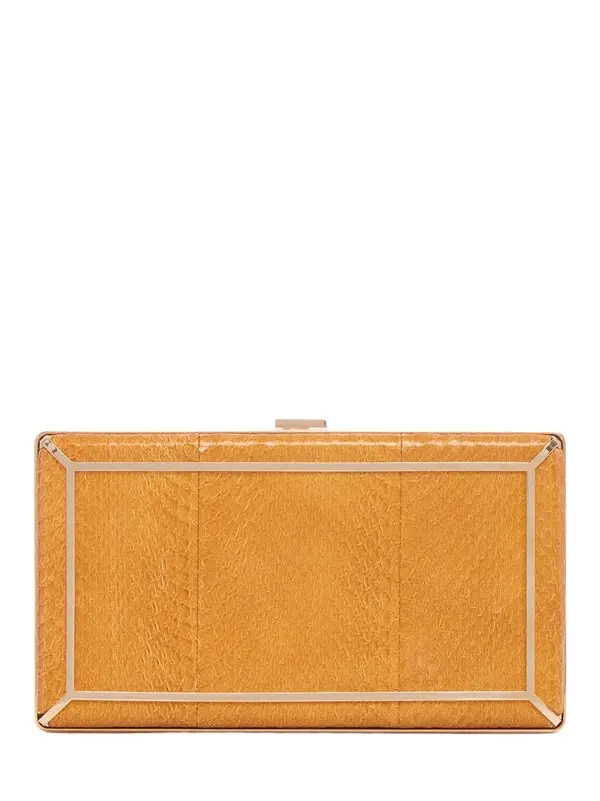 Gabriela Hearst Callas Snakeskin Clutch - Saffron
