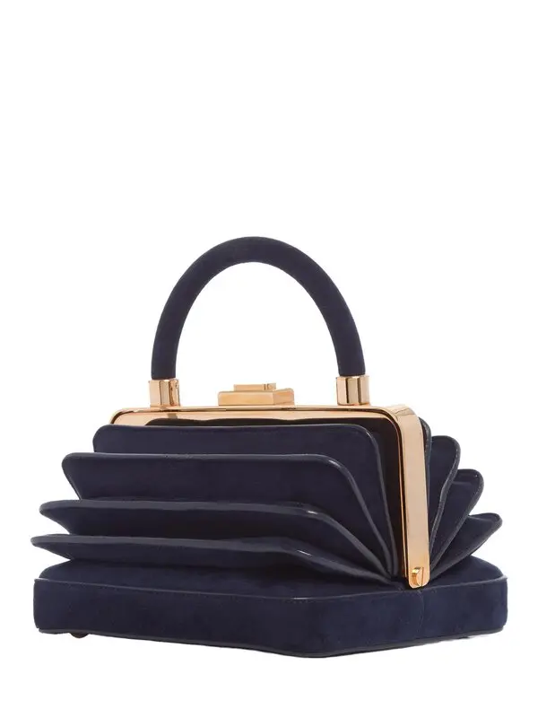 Gabriela Hearst Diana Suede Bag - Navy