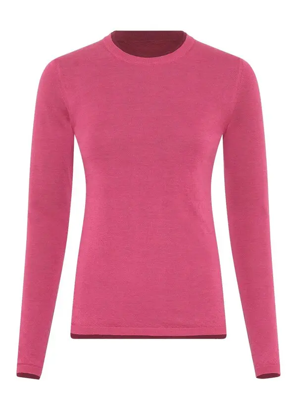 Gabriela Hearst Leif Reversible Knit Sweater - Bordeaux/fuchsia