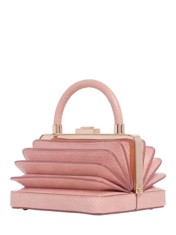 Gabriela Hearst Diana Bag In Snakeskin - Pink