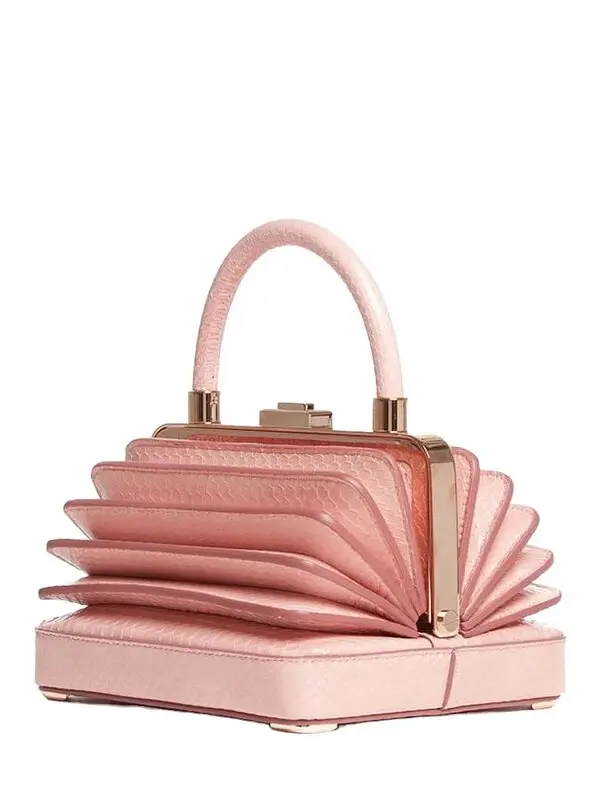 Gabriela Hearst Small Diana Snakeskin Handbag - Pink