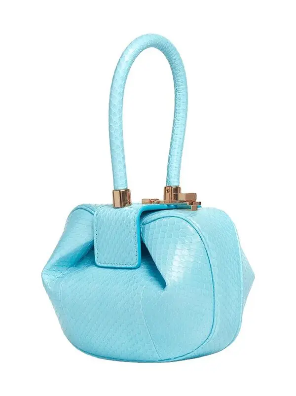 Gabriela Hearst Demi Bag In Snakeskin - Pale Blue