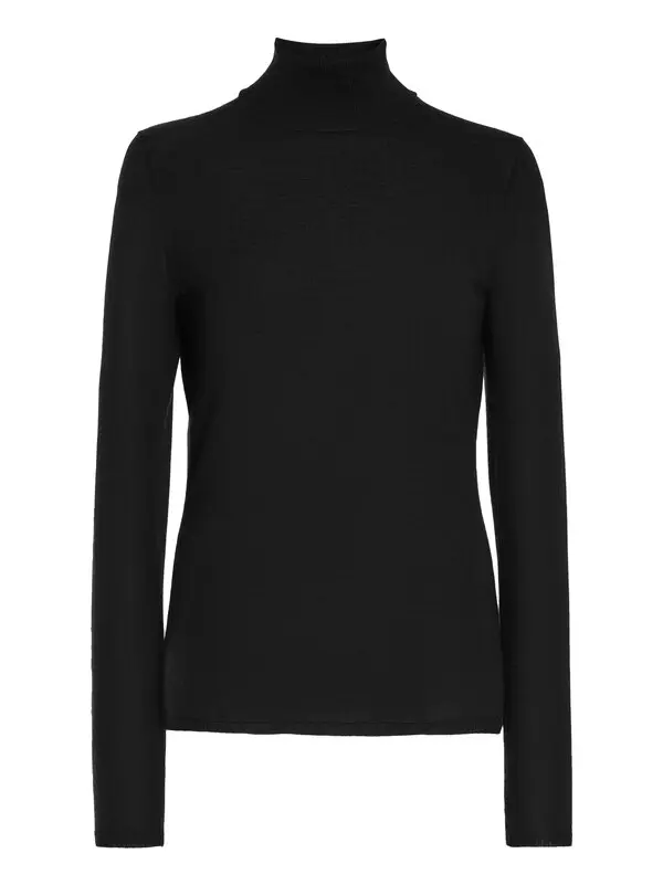 Gabriela Hearst Costa Knit Turtleneck In Cashmere Silk - Black