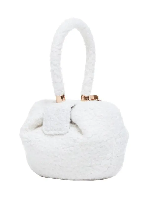 Gabriela Hearst Cashmere Boucle Demi Bag - Ivory