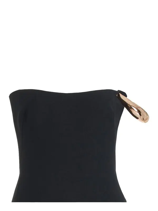 Gabriela Hearst Laurel Wool Silk Cady Top - Black