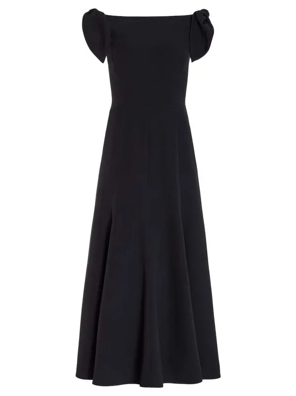 Gabriela Hearst Eda Off-the-shoulder Silk Dress - Black