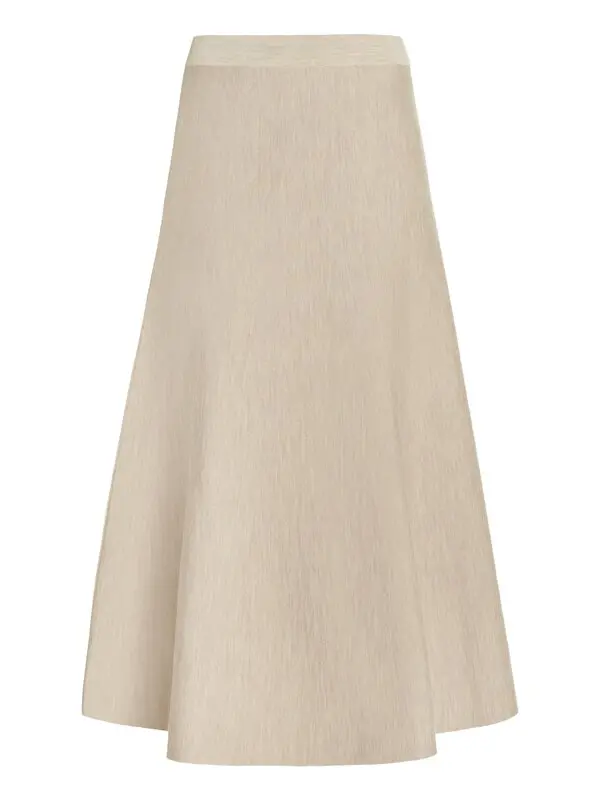 Gabriela Hearst Merino Wool Cashmere Knit Midi Skirt - Oatmeal