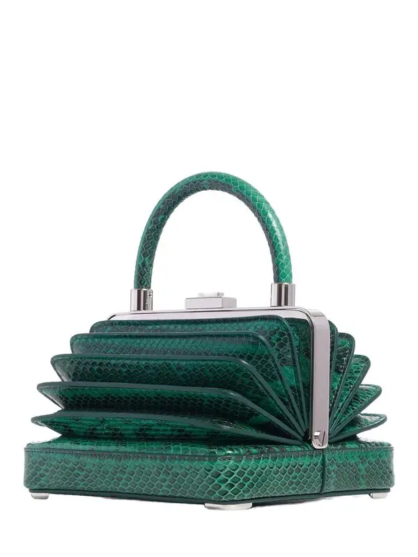 Gabriela Hearst Small Diana Bag In Snakeskin - Green
