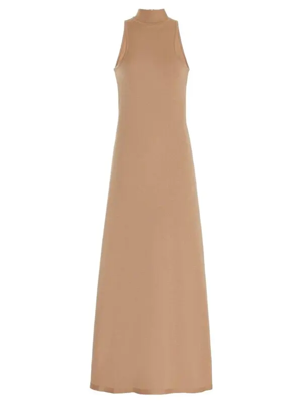 Gabriela Hearst Kenna Knit Merino Wool Dress - Camel