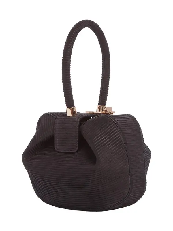 Gabriela Hearst Nina Bag In Corded Suede - Chocolate