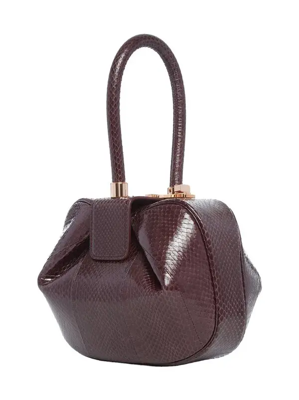 Gabriela Hearst Nina Bag In Snakeskin - Bordeaux